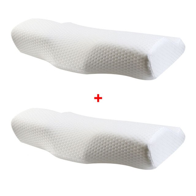 Neck Protection Memory Foam Pillow High Low Curve ... – Vicedeal