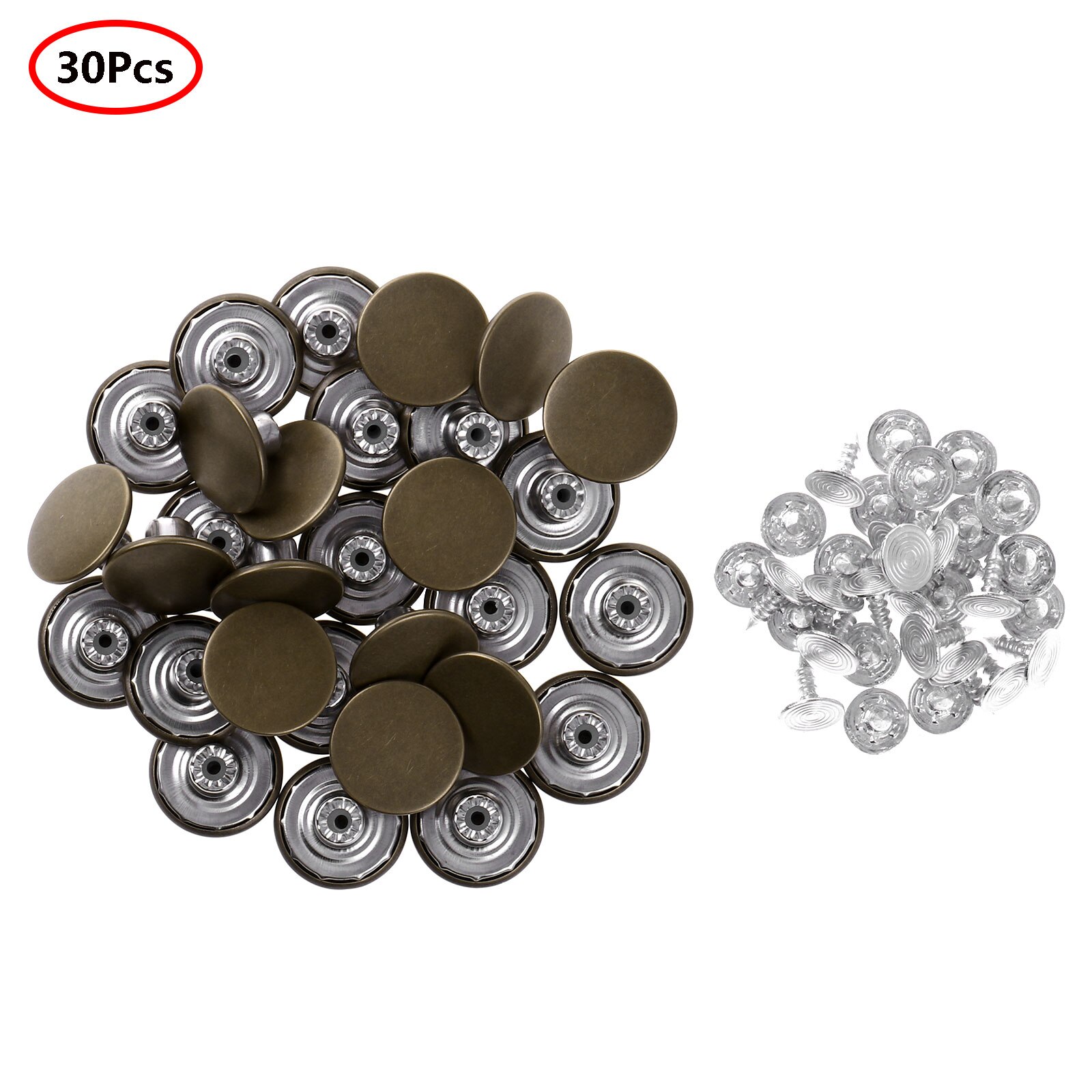 30 17Mm Metalen Koper Jeans Knoppen Met Klinknagel... – Grandado