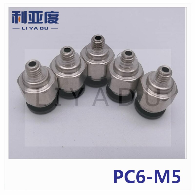 50 stks/partij PC6-M5 6mm tot M5 Zwart/Wit/snelle ... – Vicedeal