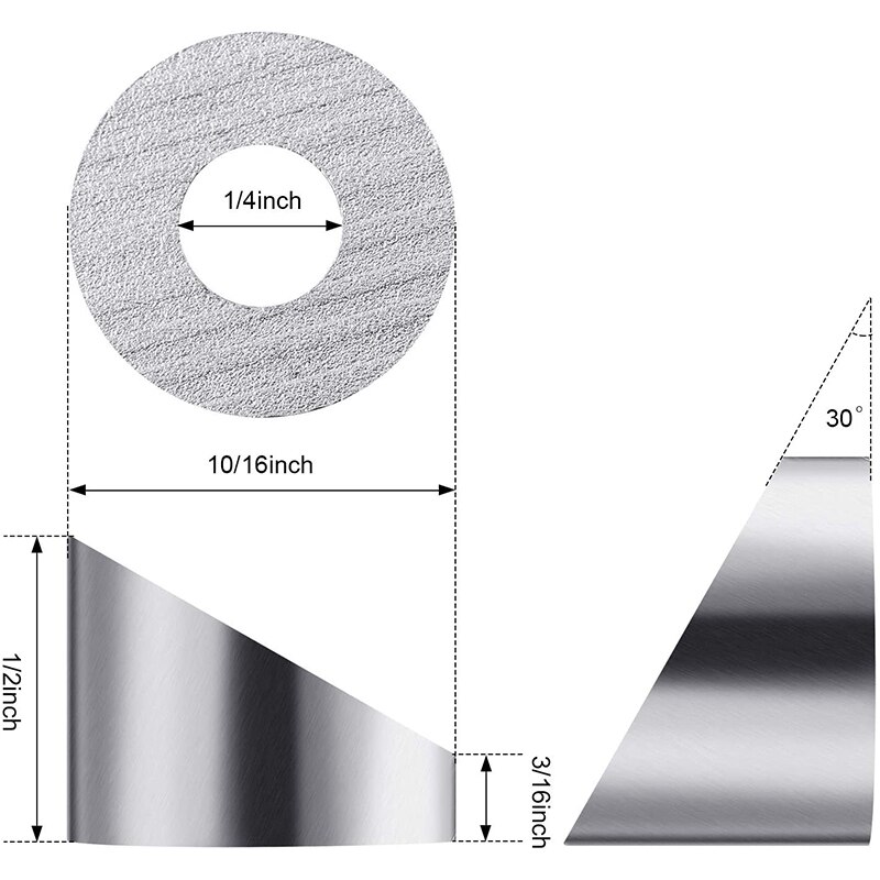 40Pieces T316 Stainless Steel Angled Beveled Washe... – Grandado