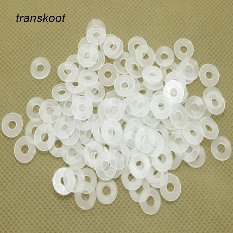 10Pcs 50Pcs 8 Maten Wit Plastic Nylon Platte Ring ... – Vicedeal