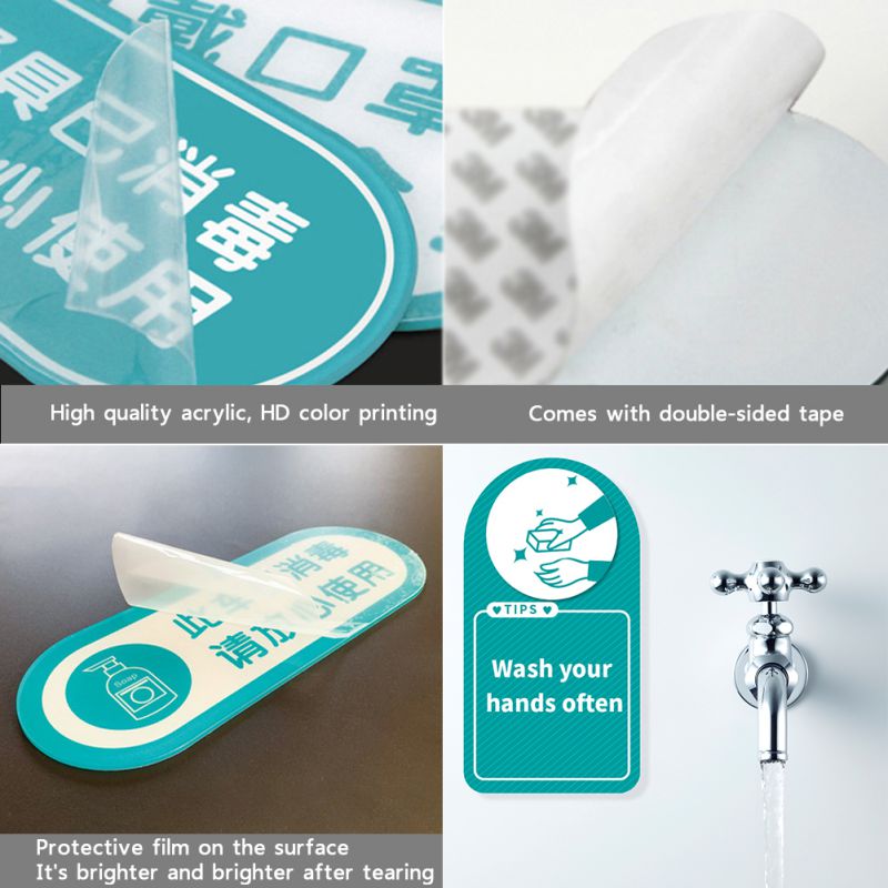 Acrylic Signage Stickers Prevention Signs Welcome ... – Vicedeal