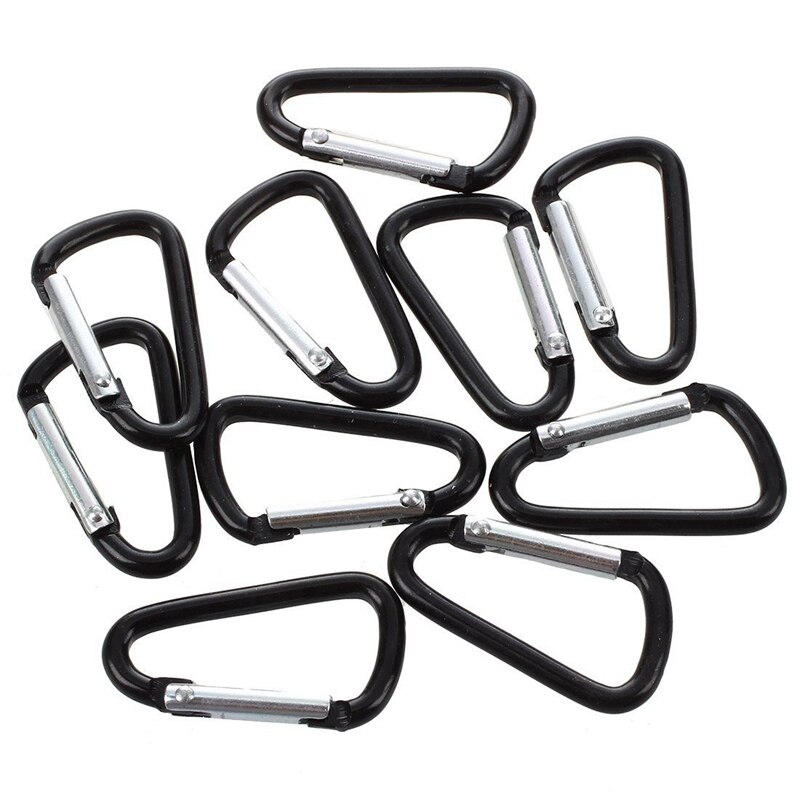 10 Pcs Black D Shaped Aluminum Alloy Snap Clip Key... – Grandado