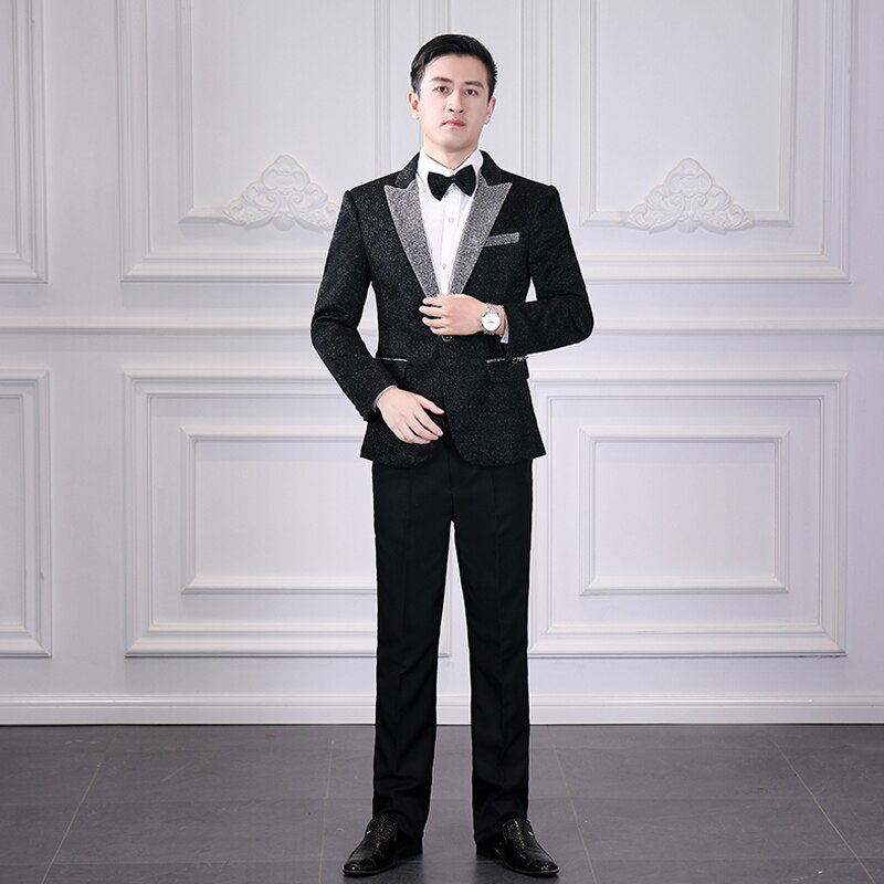 Trendy Korean men's suit jacket stage singer banqu... – Vicedeal