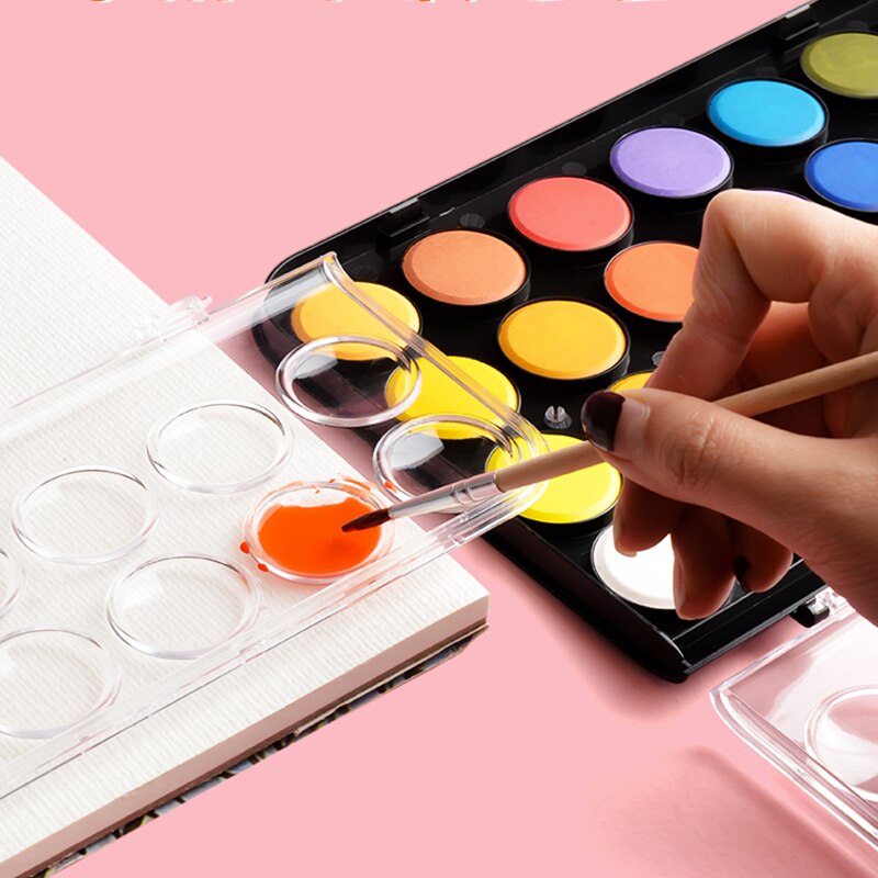 16/28/36/48 Colors Solid Watercolor Paint Set With... – Grandado