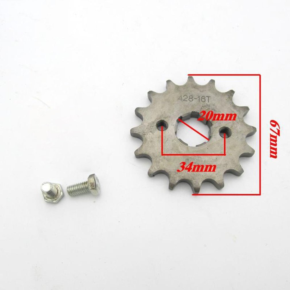 Sprocket Front 428-16t 20mm Motorcycle Atv Dirtbik... – Grandado