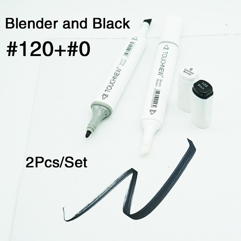 TouchNew Dual Tip #120+0 Colorless Blender Black M... – Grandado