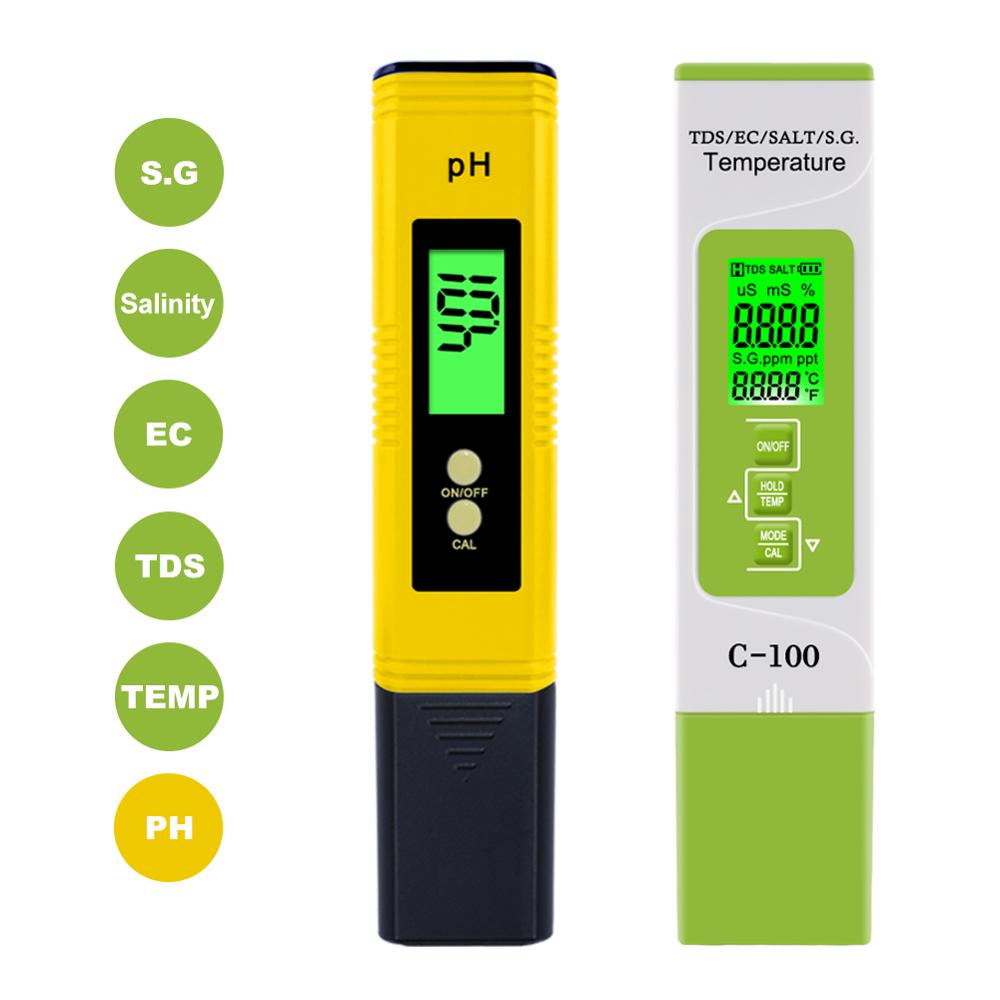 Water Tester TDS/EC/ Salinity/S.G./Temperature Met... – Grandado
