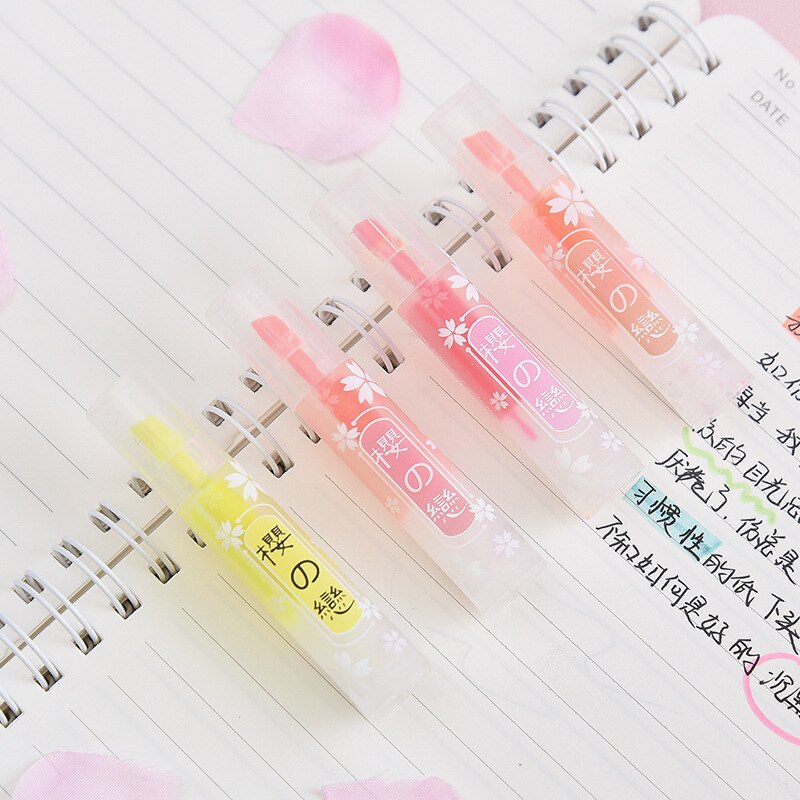 8 pcs/pack Mini Cherry Sakura Highlighter Cute 8 c... – Grandado