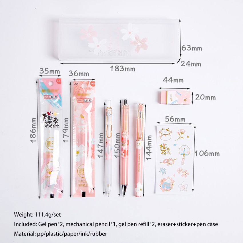 1 set Cute Stationery Set Include PP Box,Gel Pen,P... – Grandado