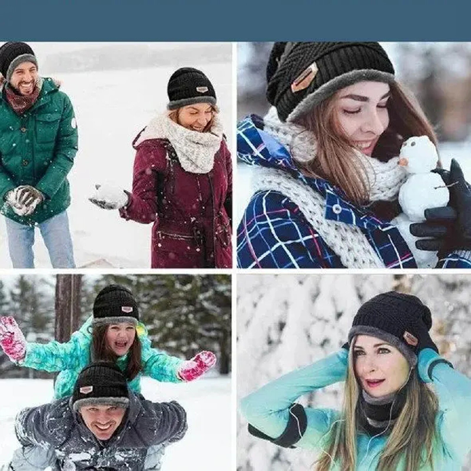 Gorro de lana Coral para Hombre, gorro suave de do... – Grandado