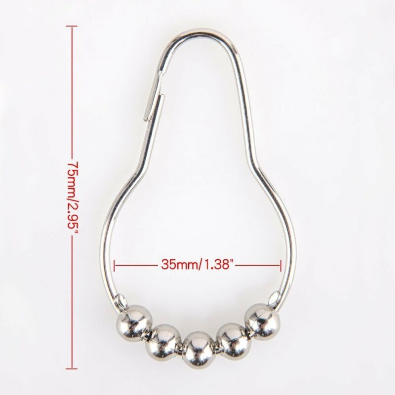 12 stk stærk brusebad ring rustfri bruseforhæng kr... – Grandado