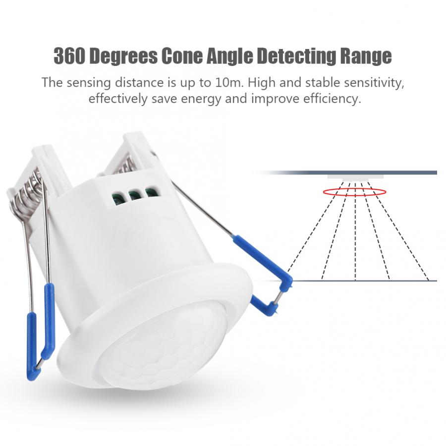 360 Degree Recessed Automatic Infrared PIR Motion ... – Vicedeal