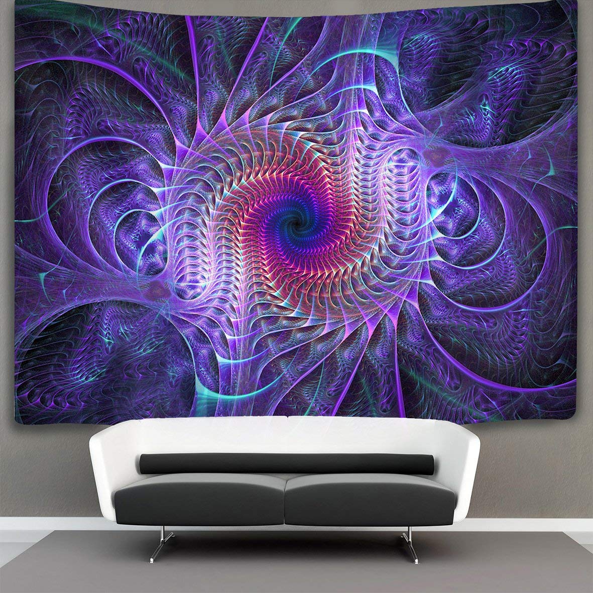 Purple tie dye Psychedelic Trippy Art Wall Tapestr... – Grandado