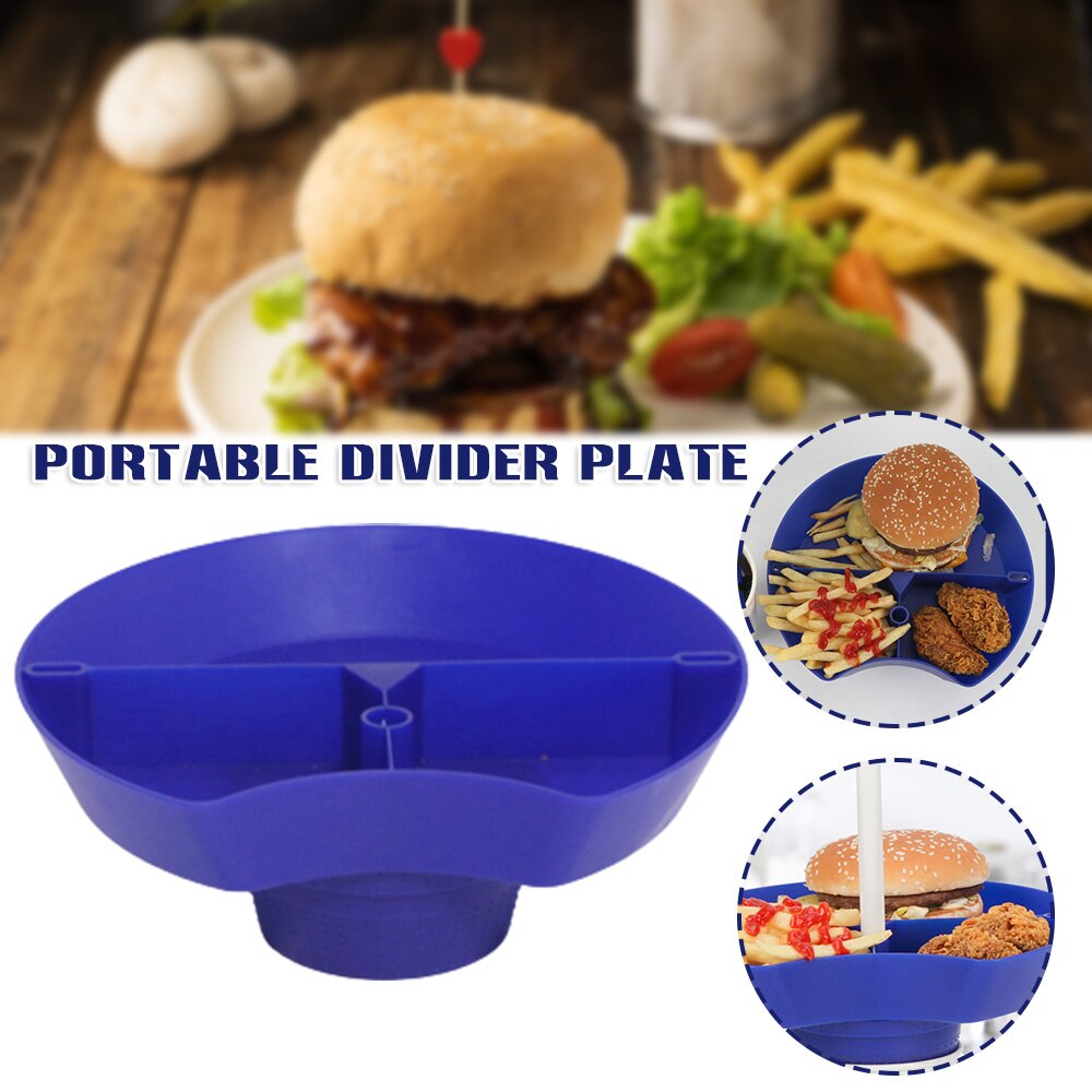 One-Piece Burger Fries Plate Portable Multipurpose... – Vicedeal