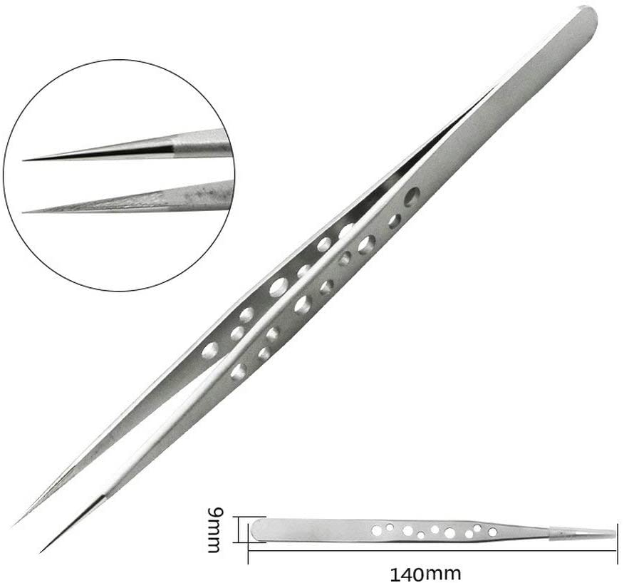 Rvs Precisie Rechte Gebogen Puntige Pincet Voor Wi... – Grandado