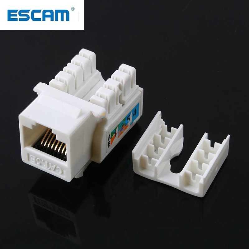ESCAM 5pcs Cat5E 110 Punch Down Keystone Jack RJ45... – Grandado