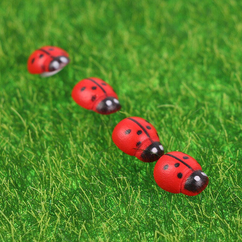 100Pcs Wooden Ladybird Ladybug Sticker Children Ki... – Grandado