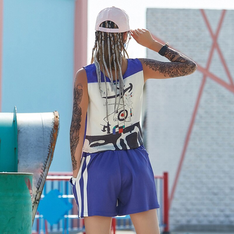 Hip Hop Costume Adults Personality Doodle Vest Sho... – Grandado