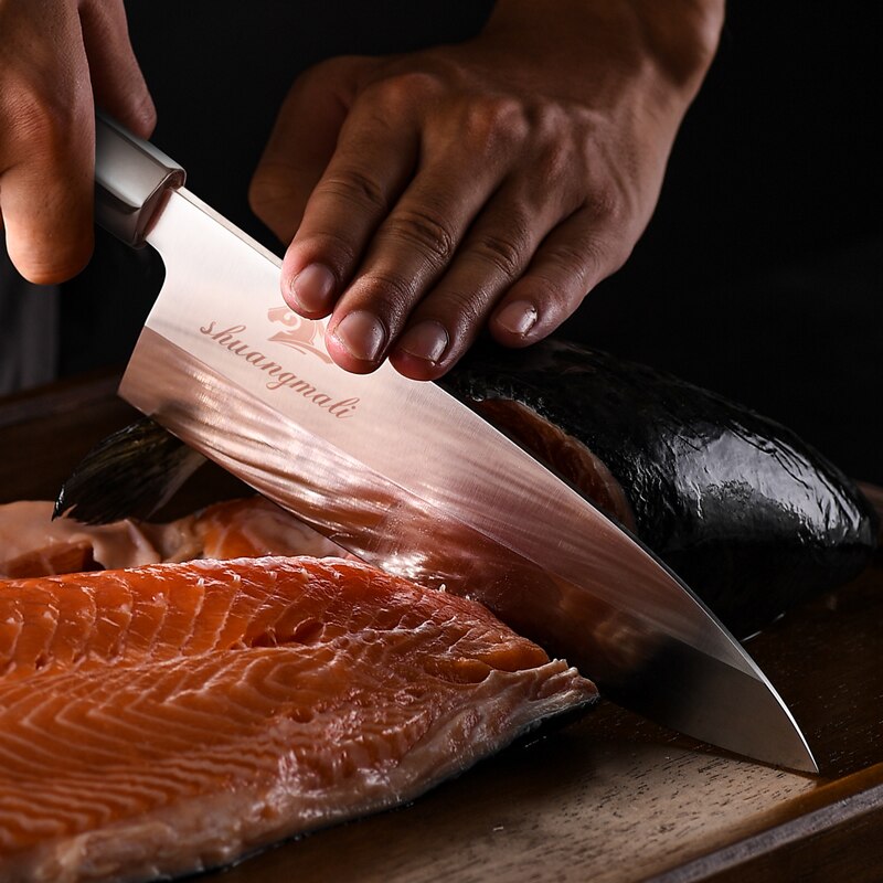 Shuangmali 9 Zoll Spalter Fisch Deba Filetieren Me... – Grandado