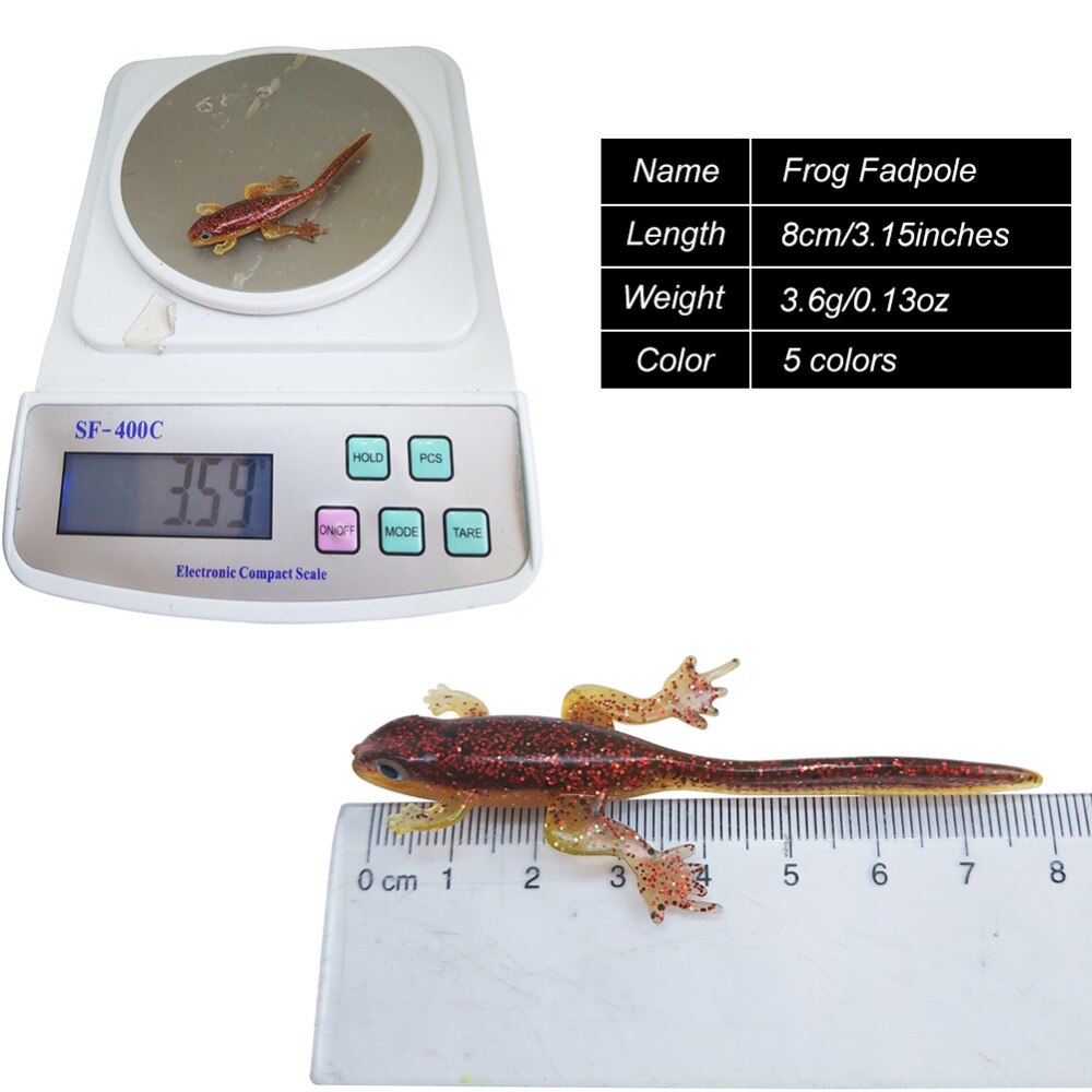 INFOF 5-pieces Fishing Lure Soft Bait Frog Tadpole... – Grandado