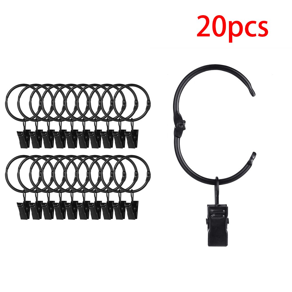 40pcs Metal Openable Curtain Rings Clips Heavy Dut... – Vicedeal