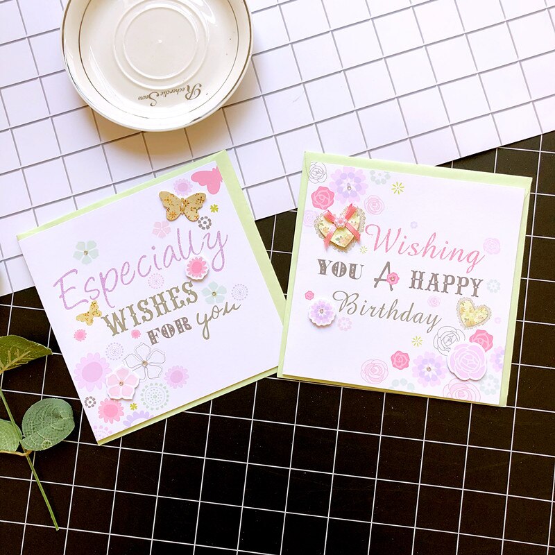 Cute Baby Cards Square Birthday Cards Baby Boy/Gir... – Vicedeal