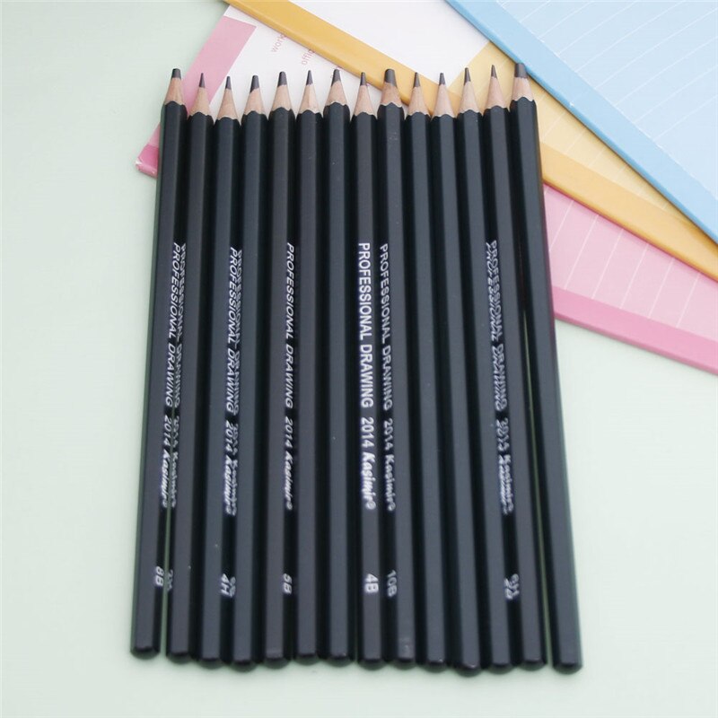 14 Pcs Sketch Drawing Pencils Set 12B 10B 8B 7B 6B... – Grandado
