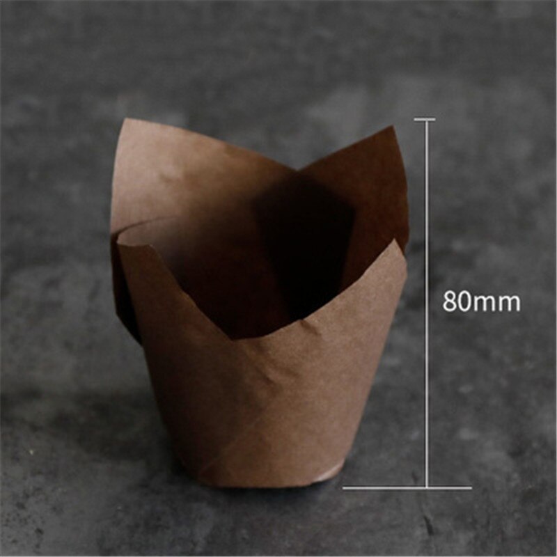 50pcs Premium Tulip Muffin Cases Cake Wraps Grease... – Grandado