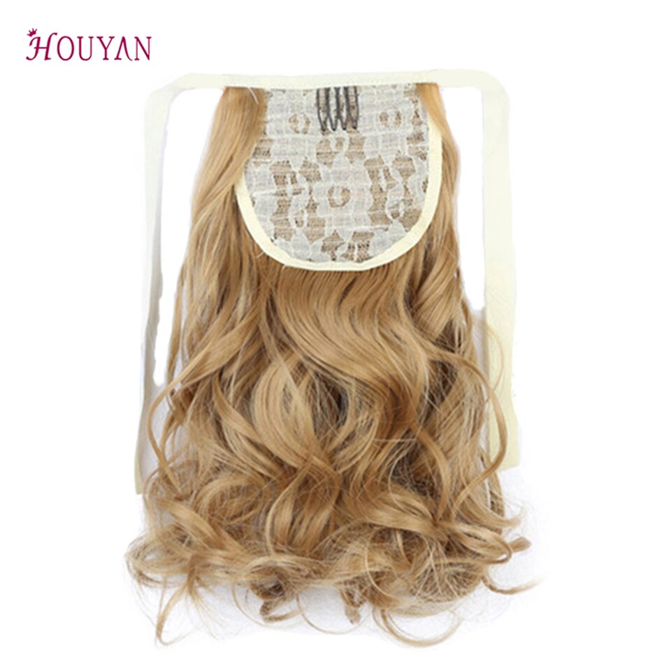 HOUYAN 12 inch Blonde Short Curly Drawstring Ponyt... – Grandado