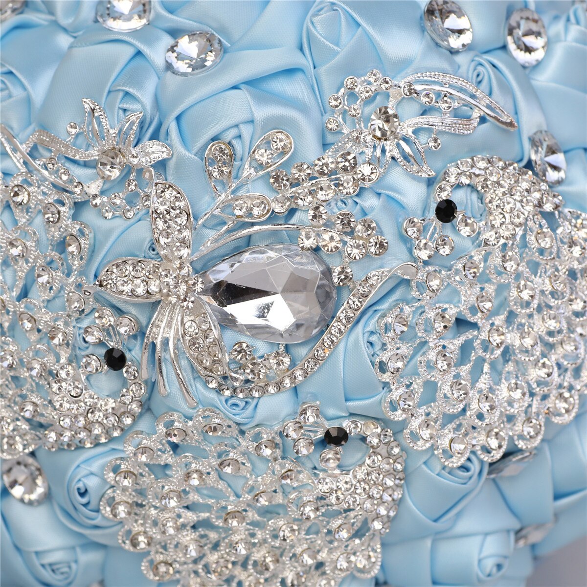 WifeLai-A 21CM Light Blue Rhinestone Luxury Bridal... – Grandado