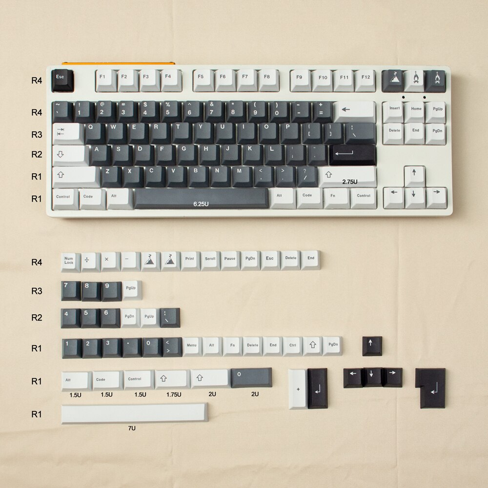 PBT GMK Ashes Clone Dye Sub Key Caps Cherry Profil... – Vicedeal