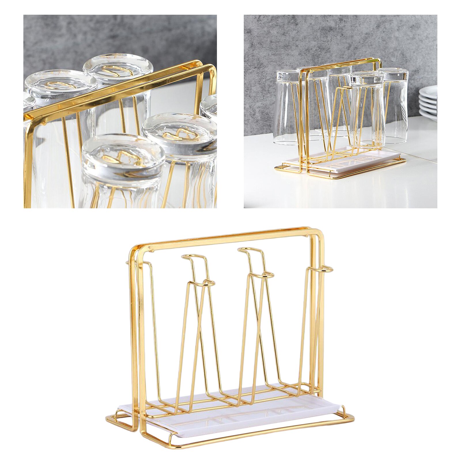 Luxury Gold Cup Drying Rack Stand Iron Cup Drainer... – Grandado