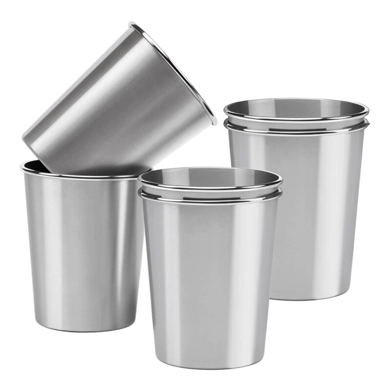 10Pack Stainless Steel Metal Pint Cups Shatterproo... – Vicedeal
