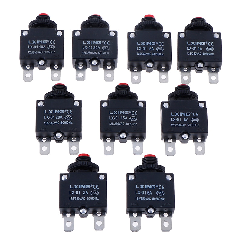 3-8A 10/15/20/30A Circuit Breaker Overload Protect... – Vicedeal
