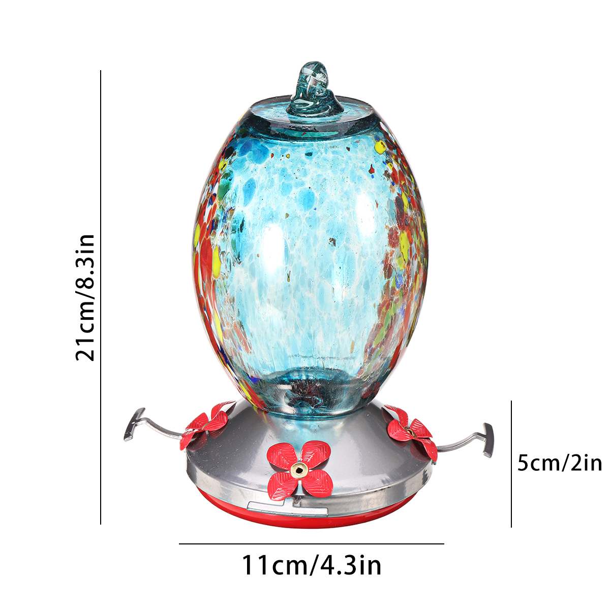 Bird Feeder Hummingbird Painted Hanging Garden Wil... – Grandado