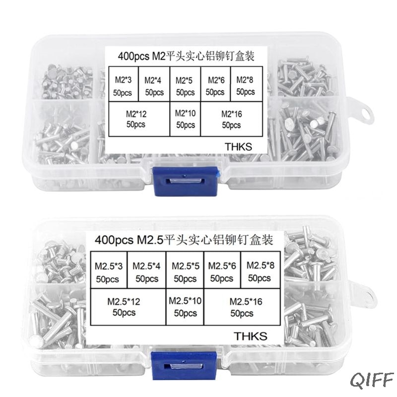 400Pcs/Set M2 M2.5 Aluminum Machine Screws Flat He... – Vicedeal