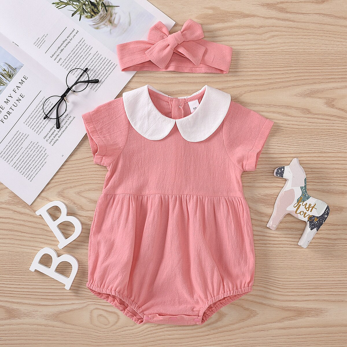 Solid Color Cute Princess Romper for Infant Baby G... – Grandado