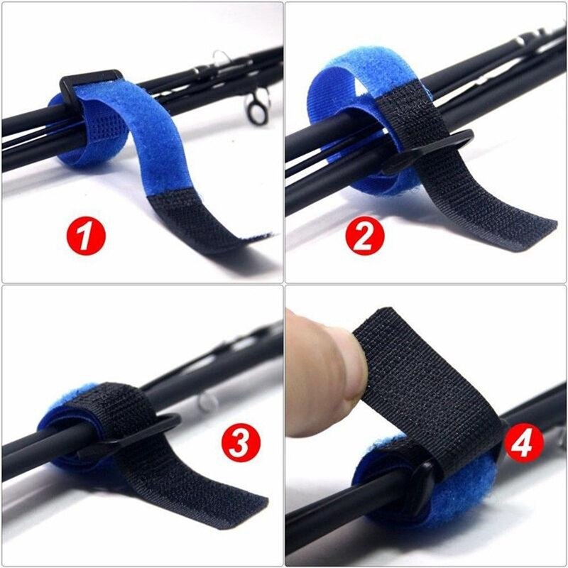 10pcs/set Reusable Fishing Rod Tie Holder Strap Ny... – Grandado