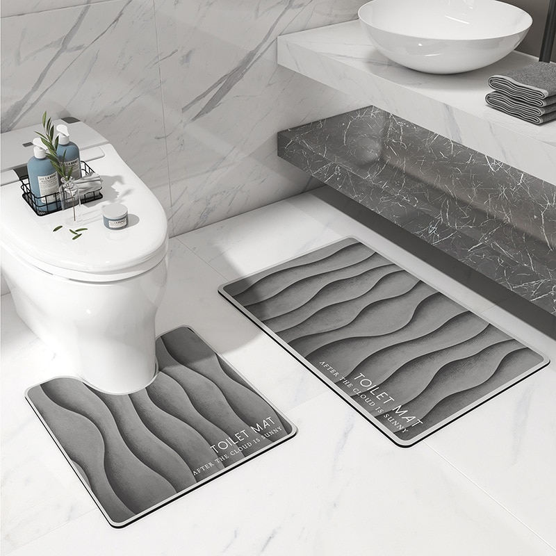 2 Stuks Badkamer Wc Matten Set Super Absorberende ... – Grandado