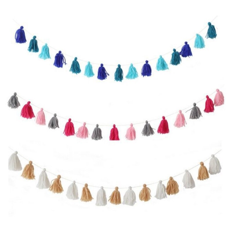 Hand Knitting Tassel Garland Banner Bunting Wall H... – Grandado