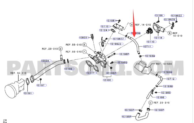 Throttle water pipe for Mitsubish i LANCER OEM: 13... – Grandado