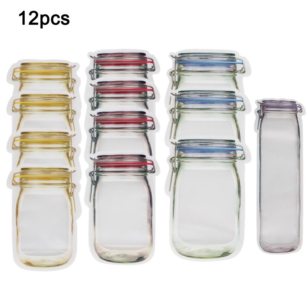Herbruikbare Jar Vorm Rits Zak Plastic Zakken Zip ... – Vicedeal