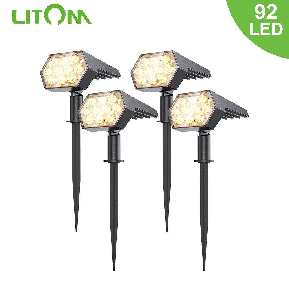 LITOM 92 LED Outdoor Solar Lights Solar Spot Light... – Grandado