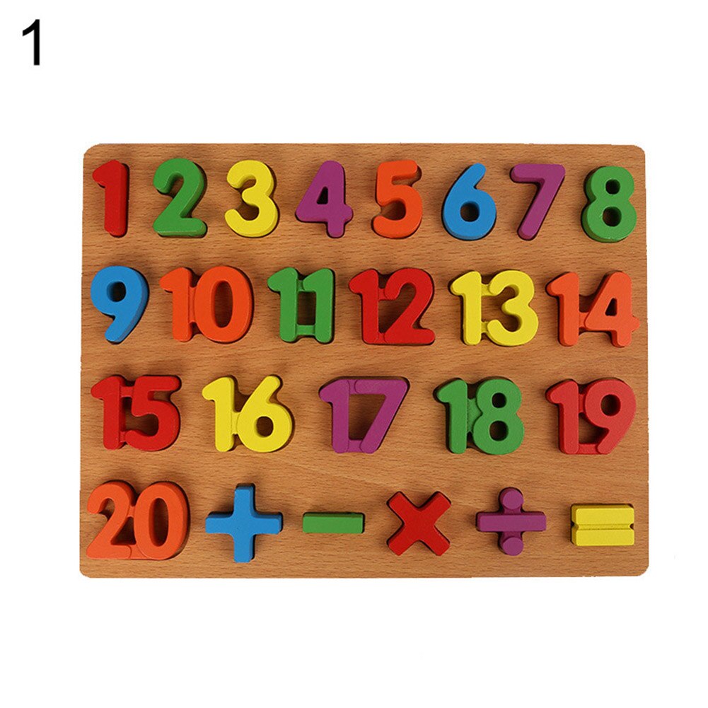 Alphabet ABC Numbers Wooden Puzzles Board Educatio... – Grandado
