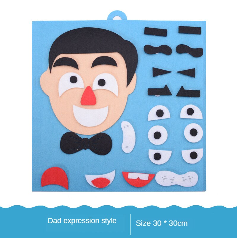 30CM*30CM DIY Toys Emotion Change Puzzle Toys Faci... – Grandado
