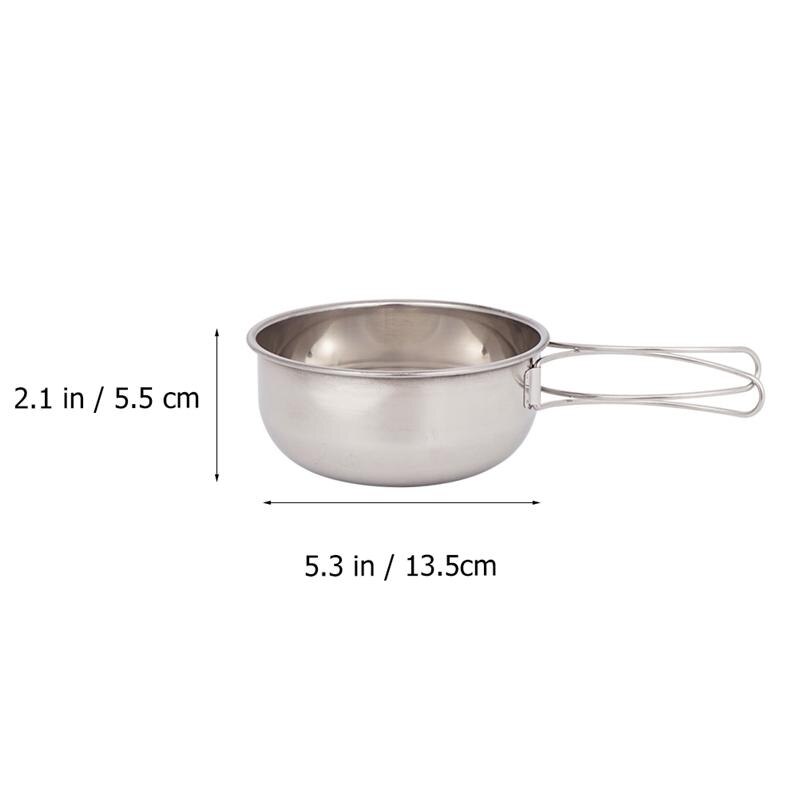 1 Set Stainless Steel Bowls Folding Bowl Portable ... – Grandado