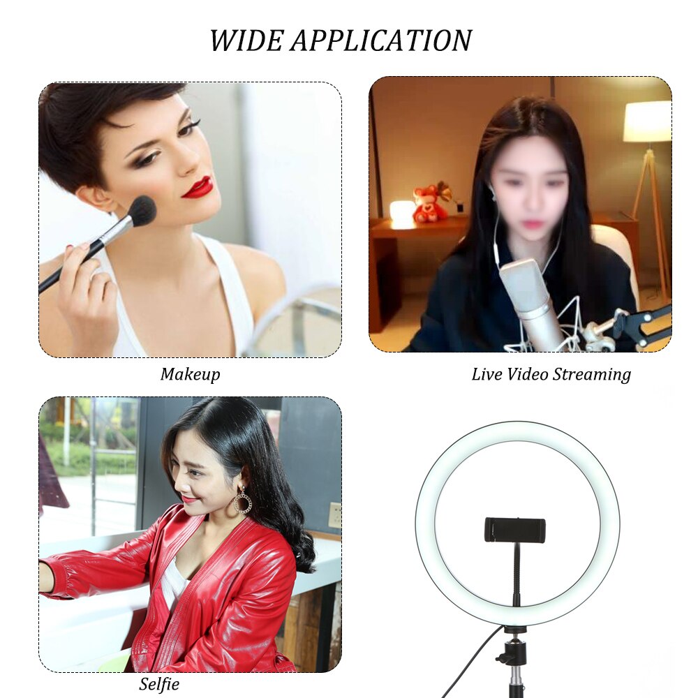 7W LED Light Round Selfie Camera Lamp with Telesco... – Vicedeal