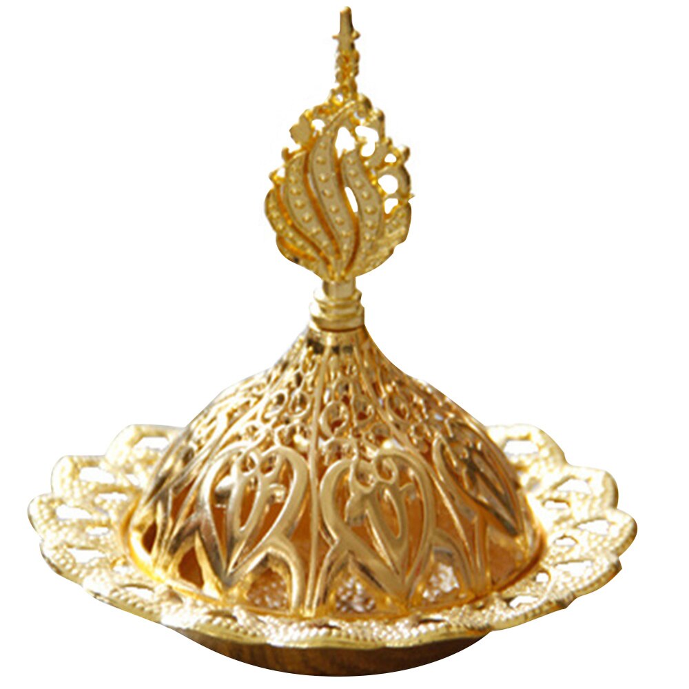 1Pc Metal Incense Burner Hollow Golden Tower Oil B... – Grandado
