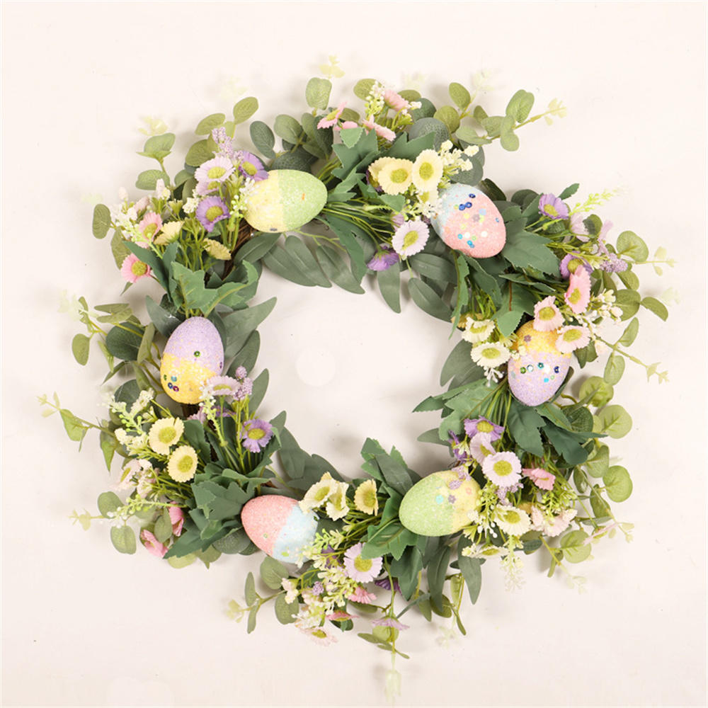 Easter Wreath Spring Summer Wreath With Colorful E... – Vicedeal